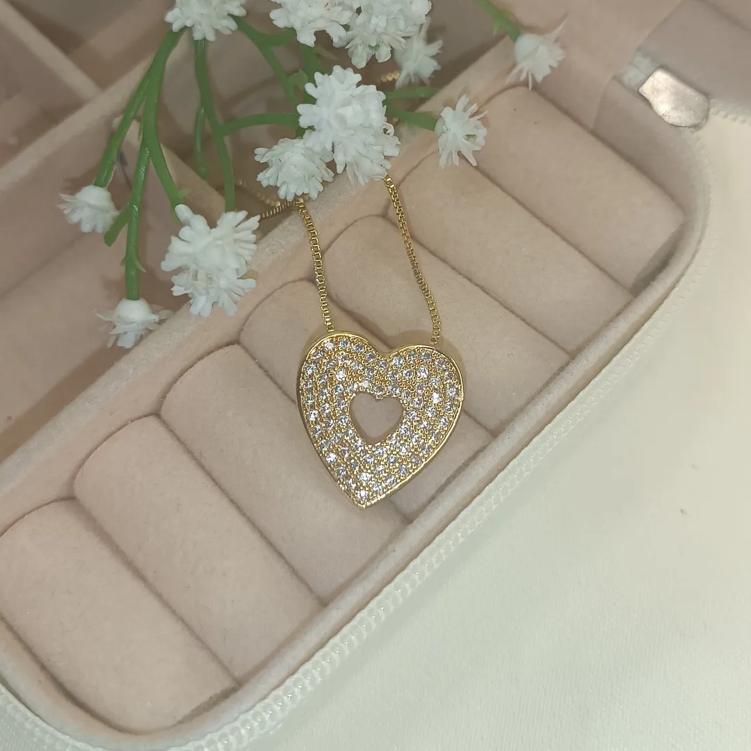 Colar Coração Vazado - Rastelly